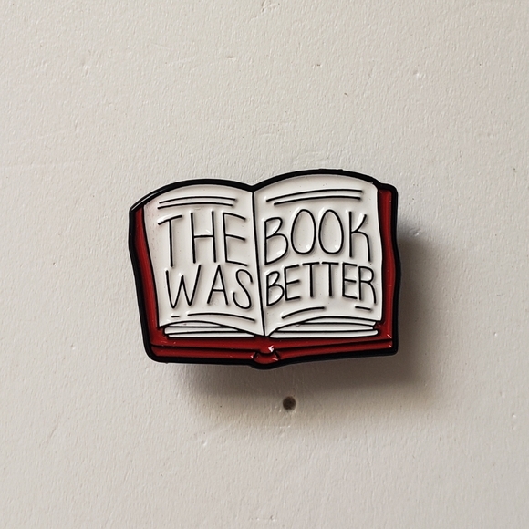Jewelry | 215 The Book Was Better Pin | Poshmark